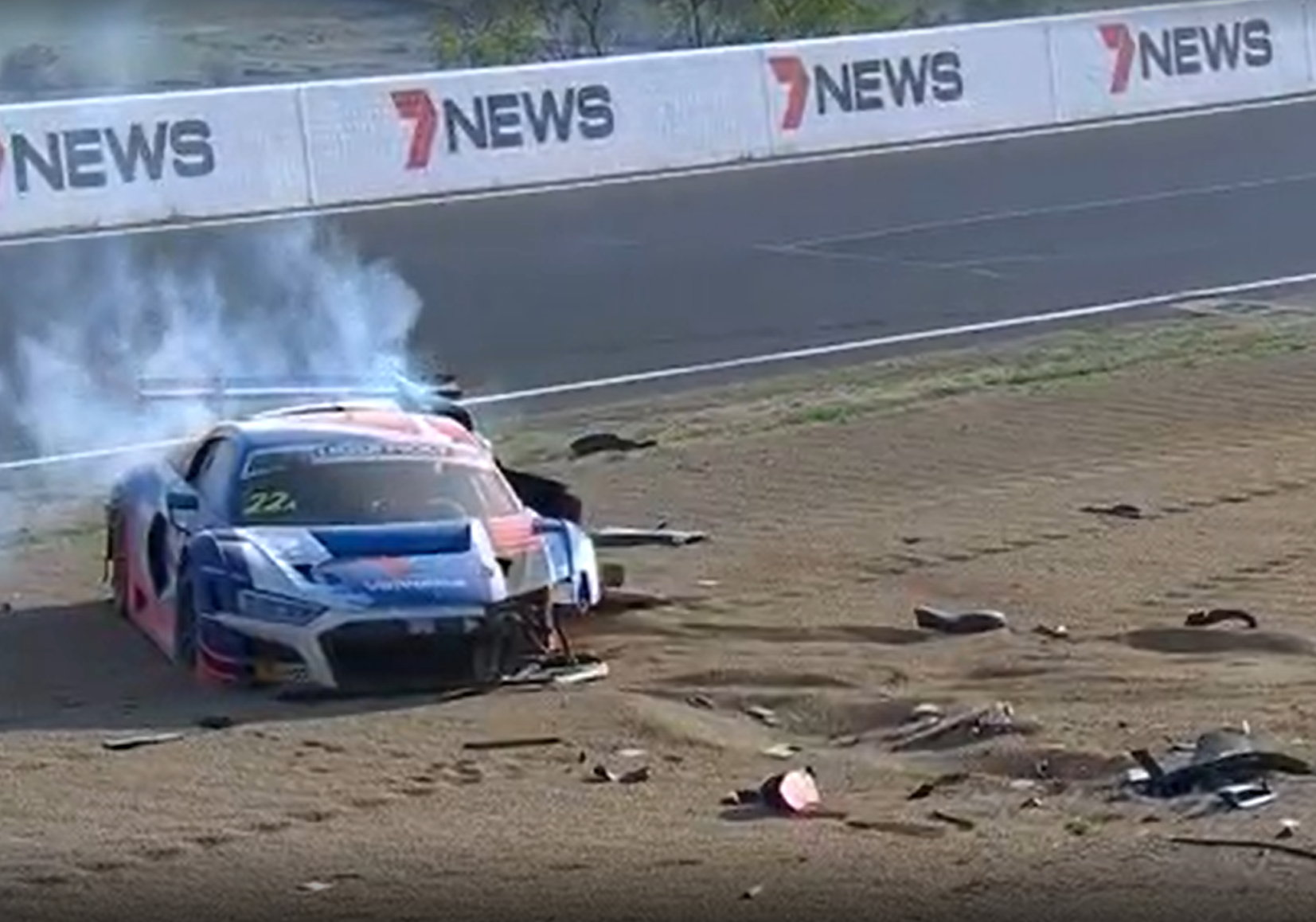 Tander out of Bathurst 12 Hour after 'scary' crash - Speedcafe.com